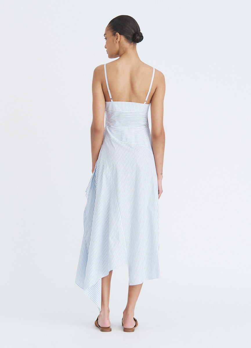 Cascade Shirt Dress in Blue Multi Stripe